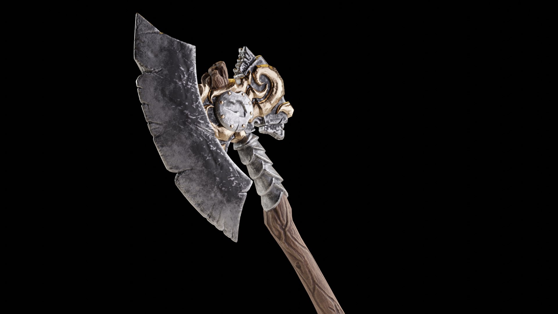 Viking Battle Ax Game Ready Low Poly 3D Model - TurboSquid 1912059