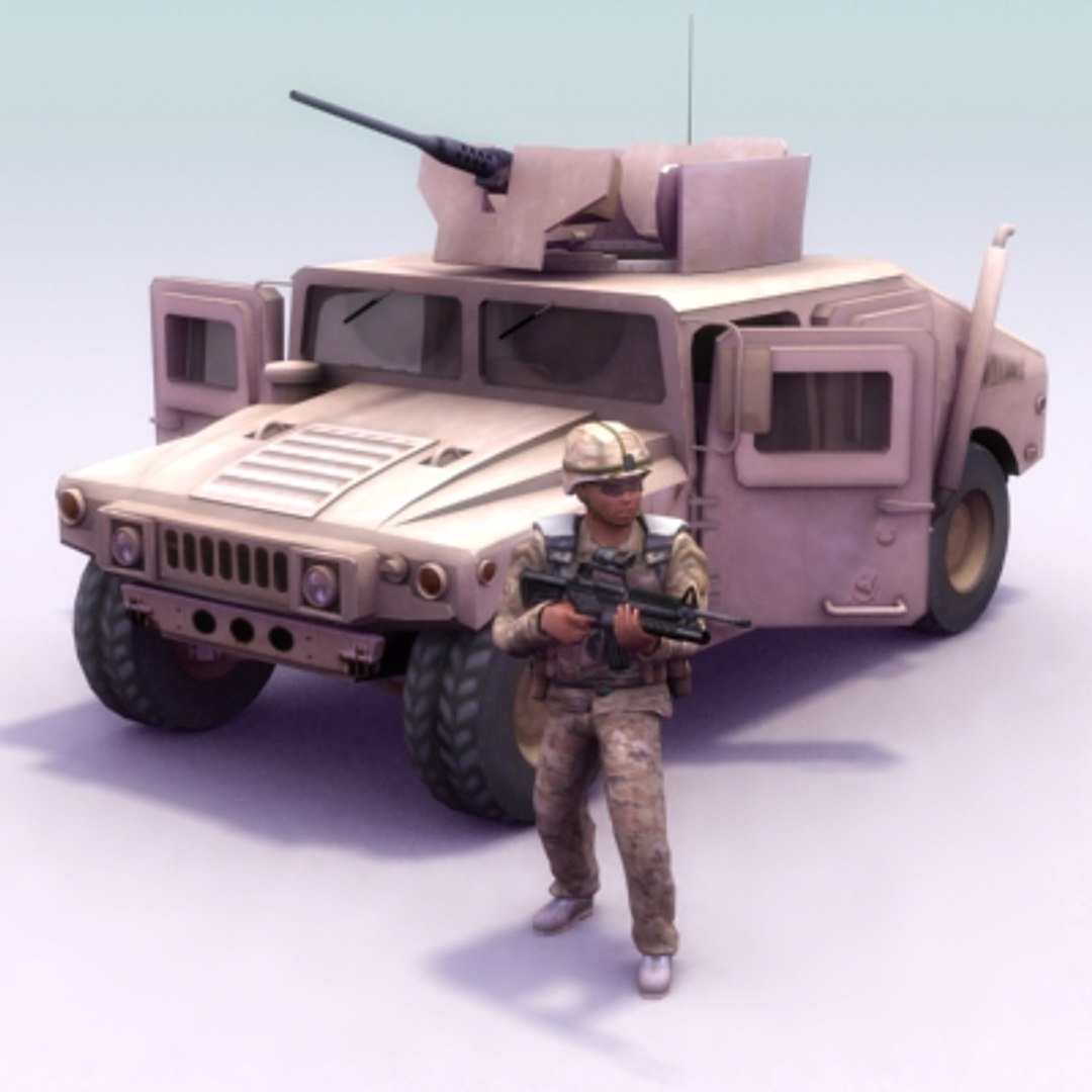 m1114 hmmwv female 3d model