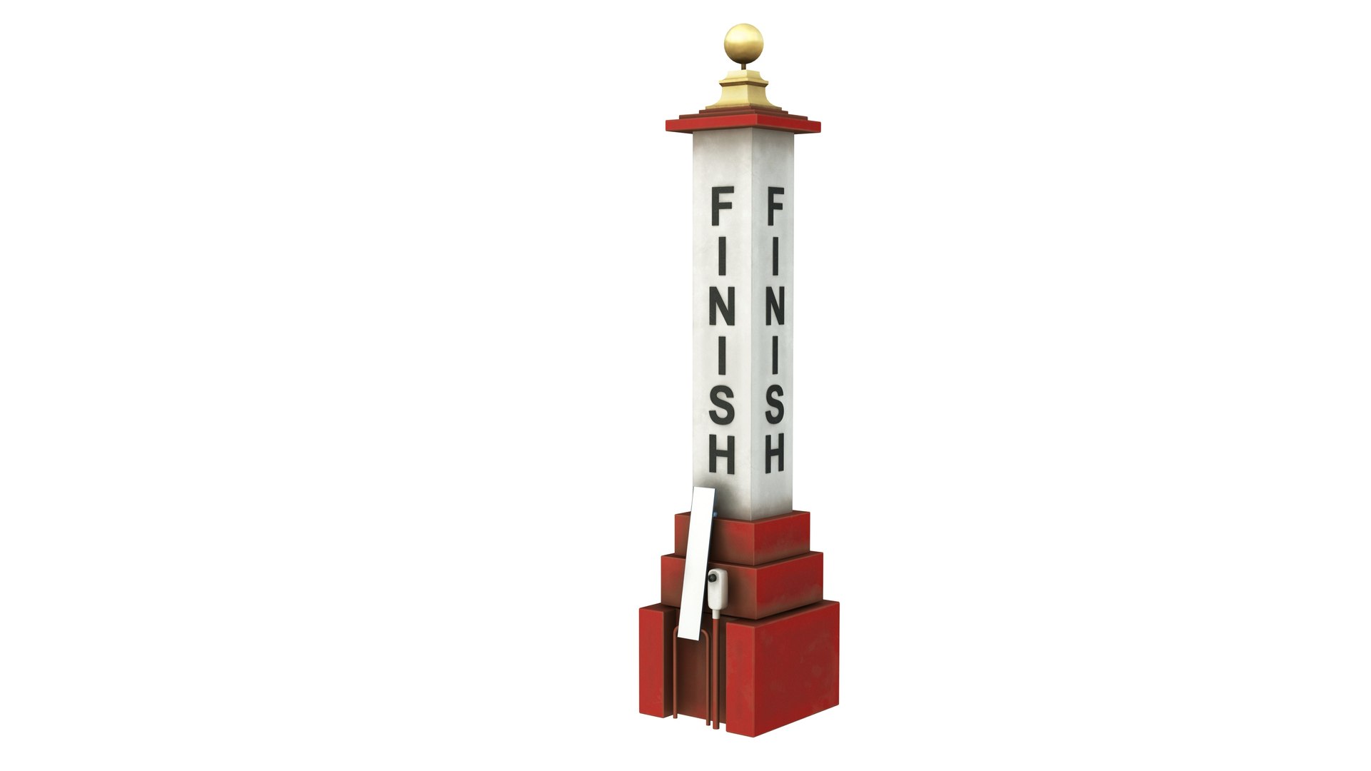 Racing Horses Start Gate And Finish Line Tower Collection 3D Model ...