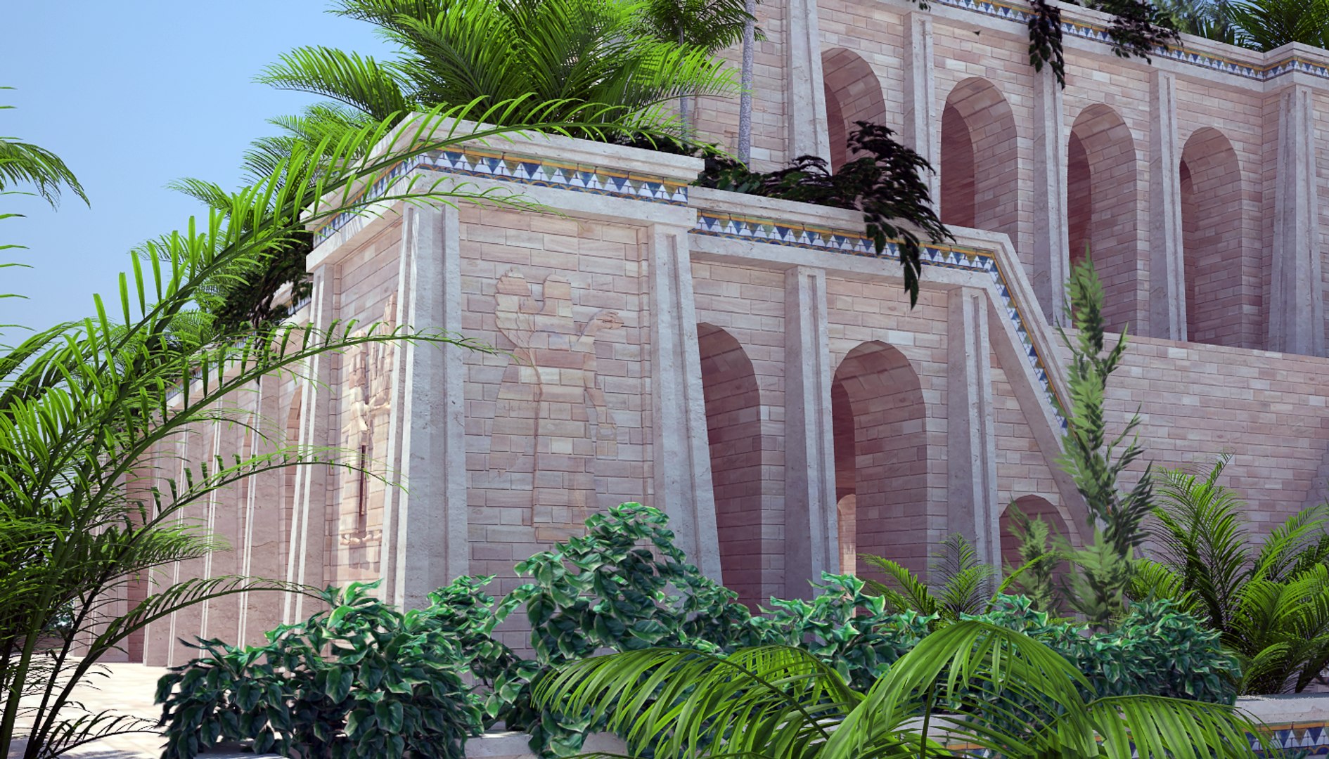 Ancient Hanging Gardens Babylon 3d Max