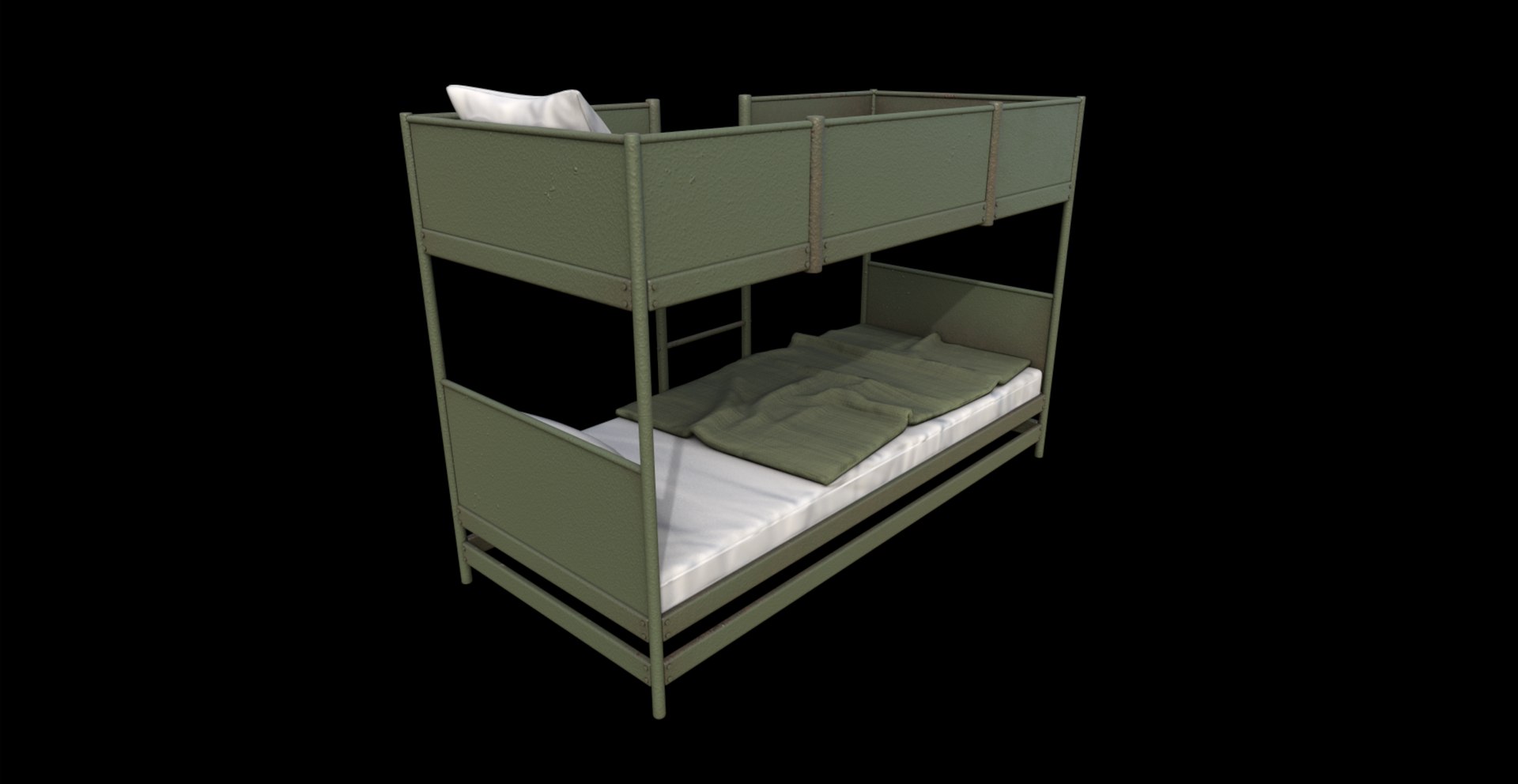 Military Bunk Bed 01 Model - TurboSquid 2263135