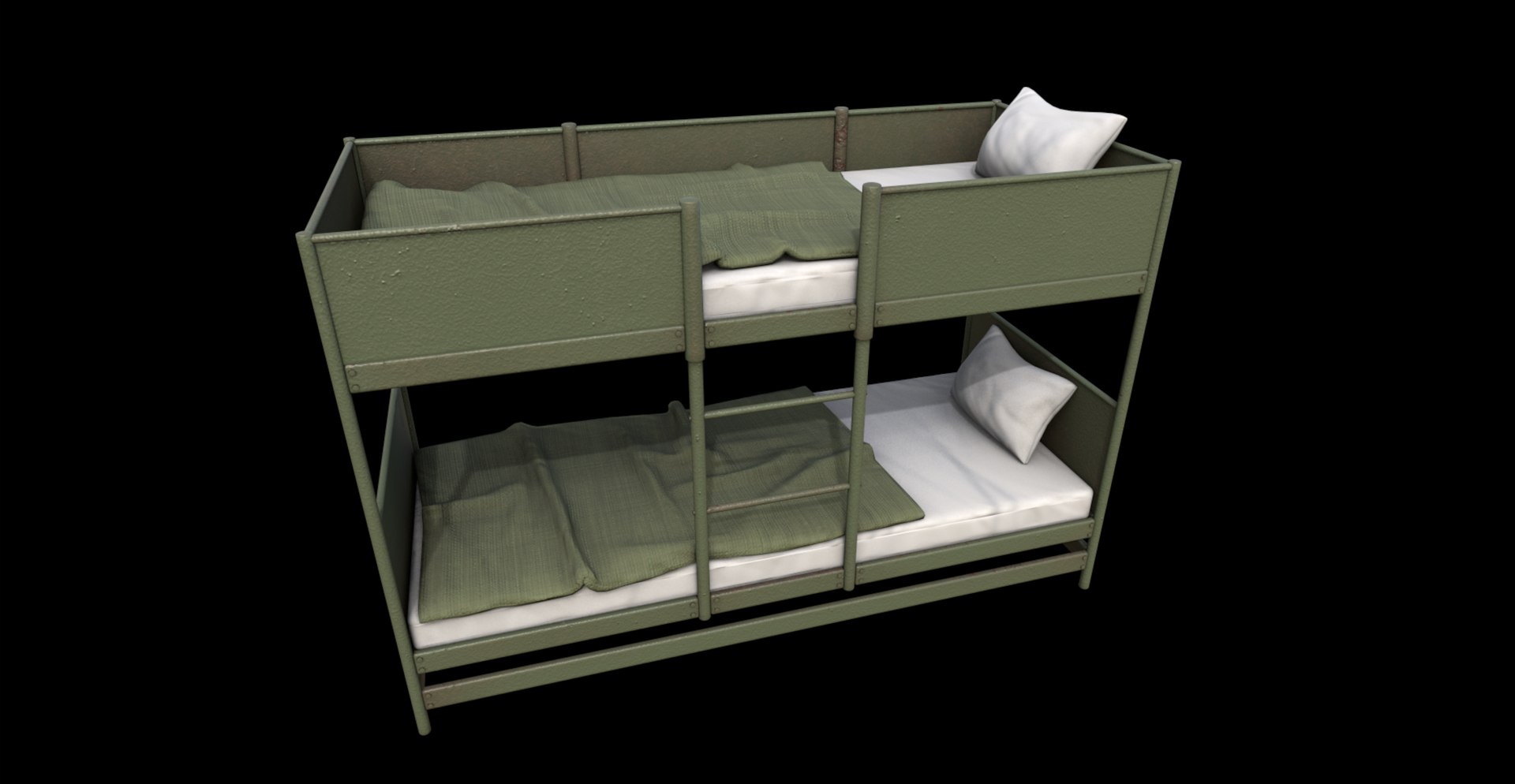 Military Bunk Bed 01 Model - TurboSquid 2263135