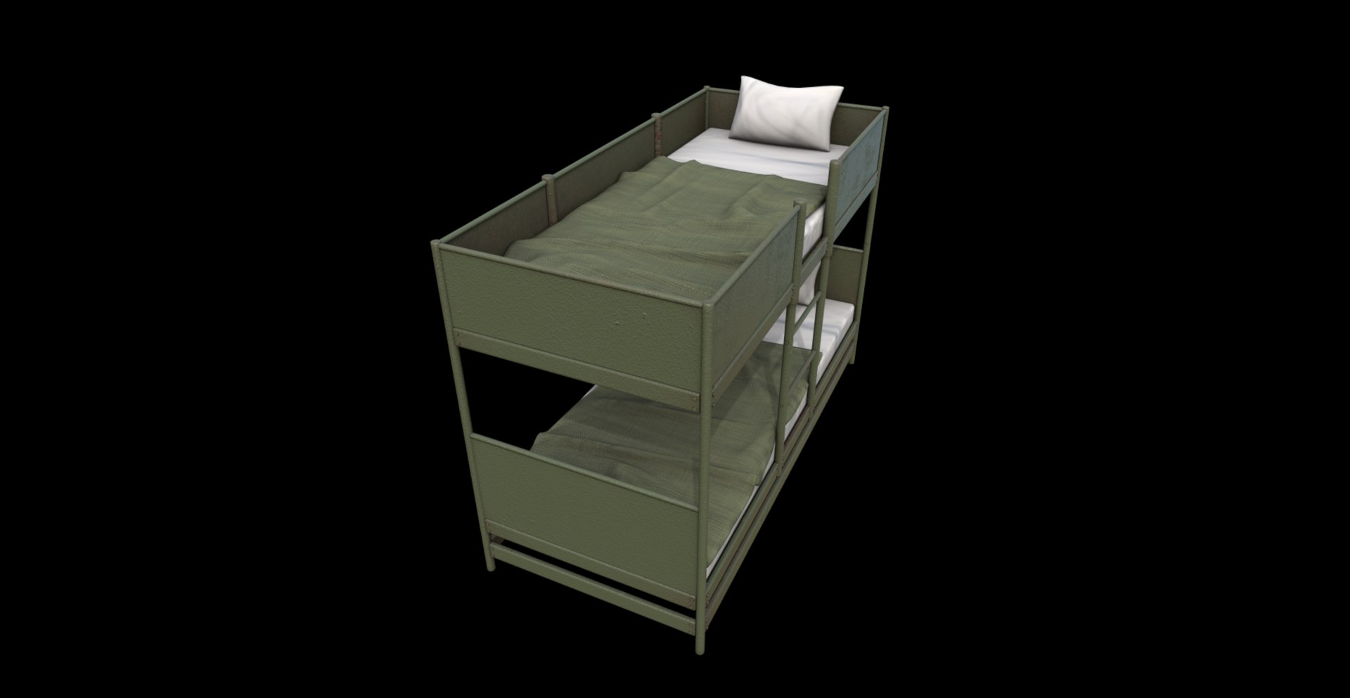 Military Bunk Bed 01 Model - TurboSquid 2263135