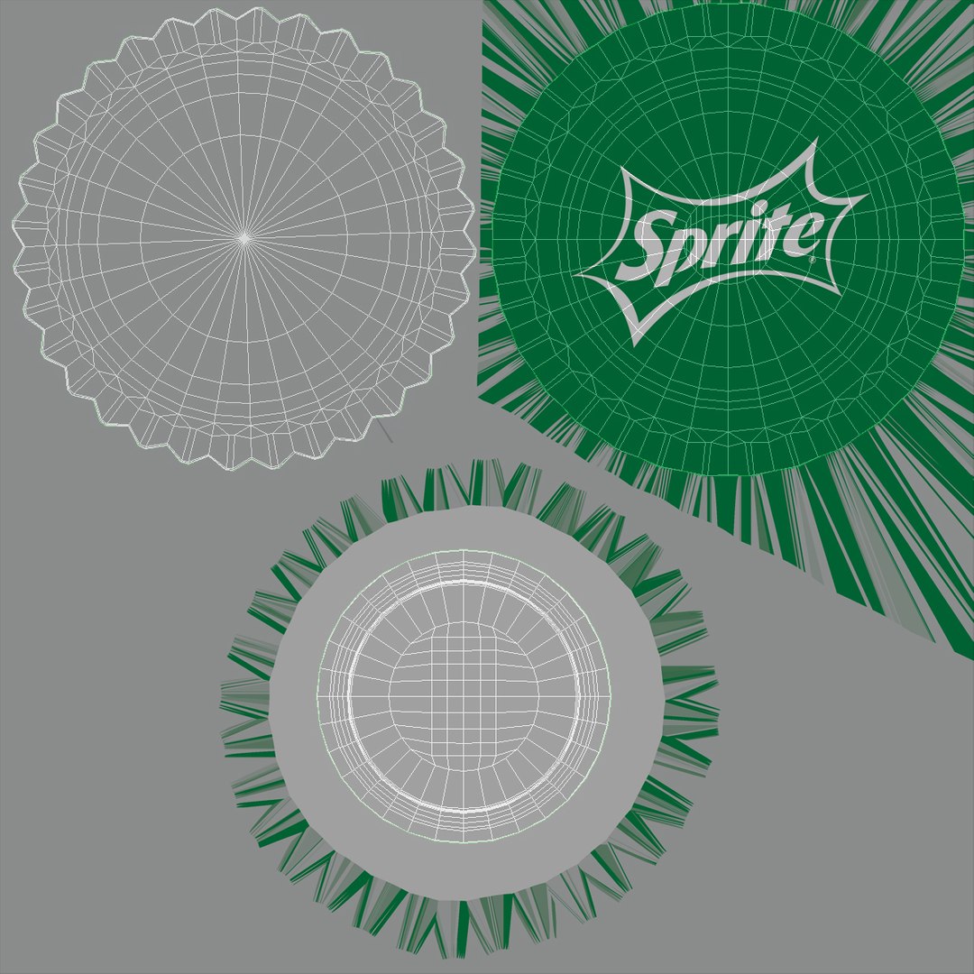 3D Sprite Bottle Cap - TurboSquid 2256881