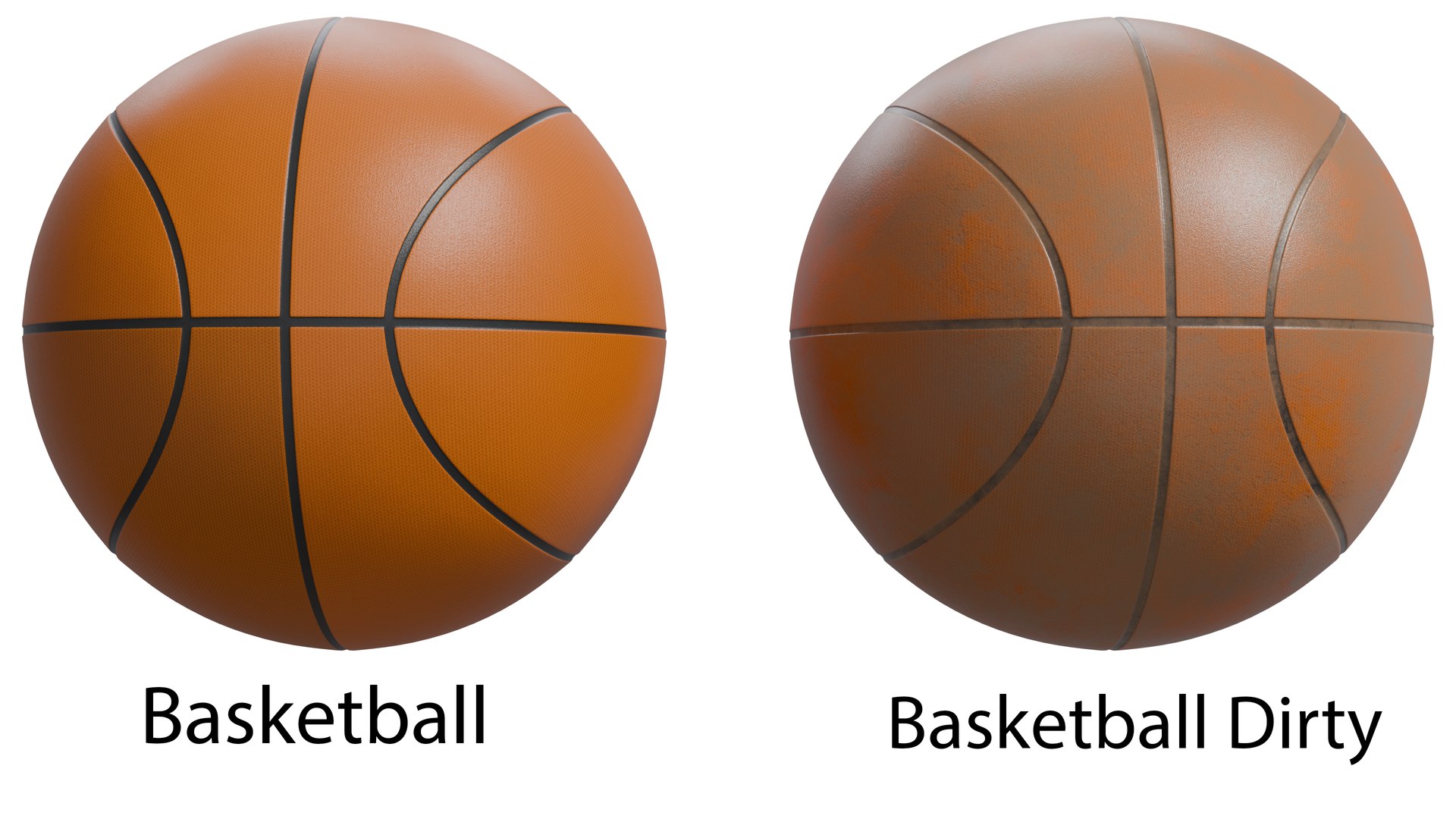 Basketball - 2 Different Textures 3D - TurboSquid 2364973