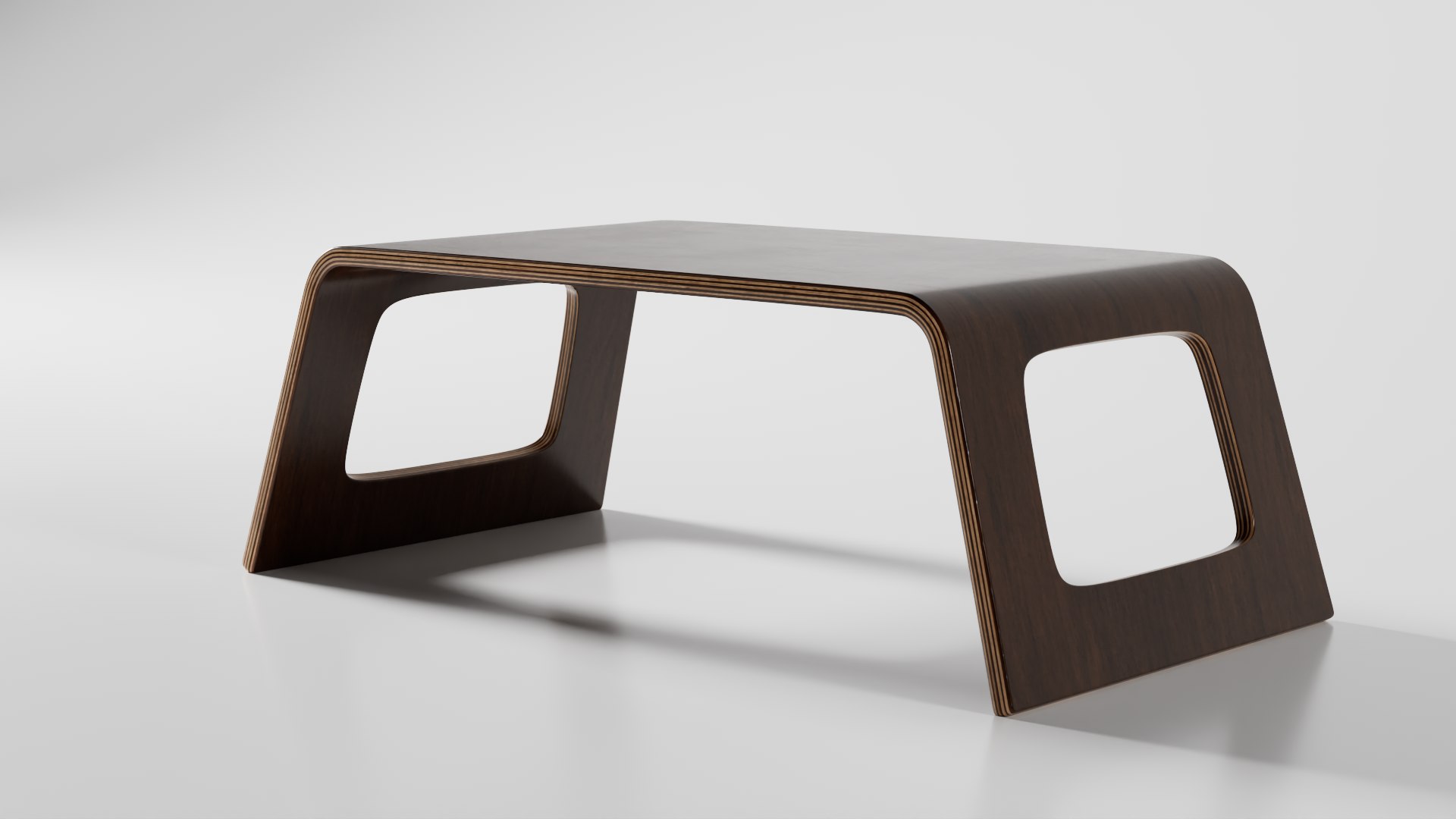 3D Modern Walnut Tray Table model - TurboSquid 2151507