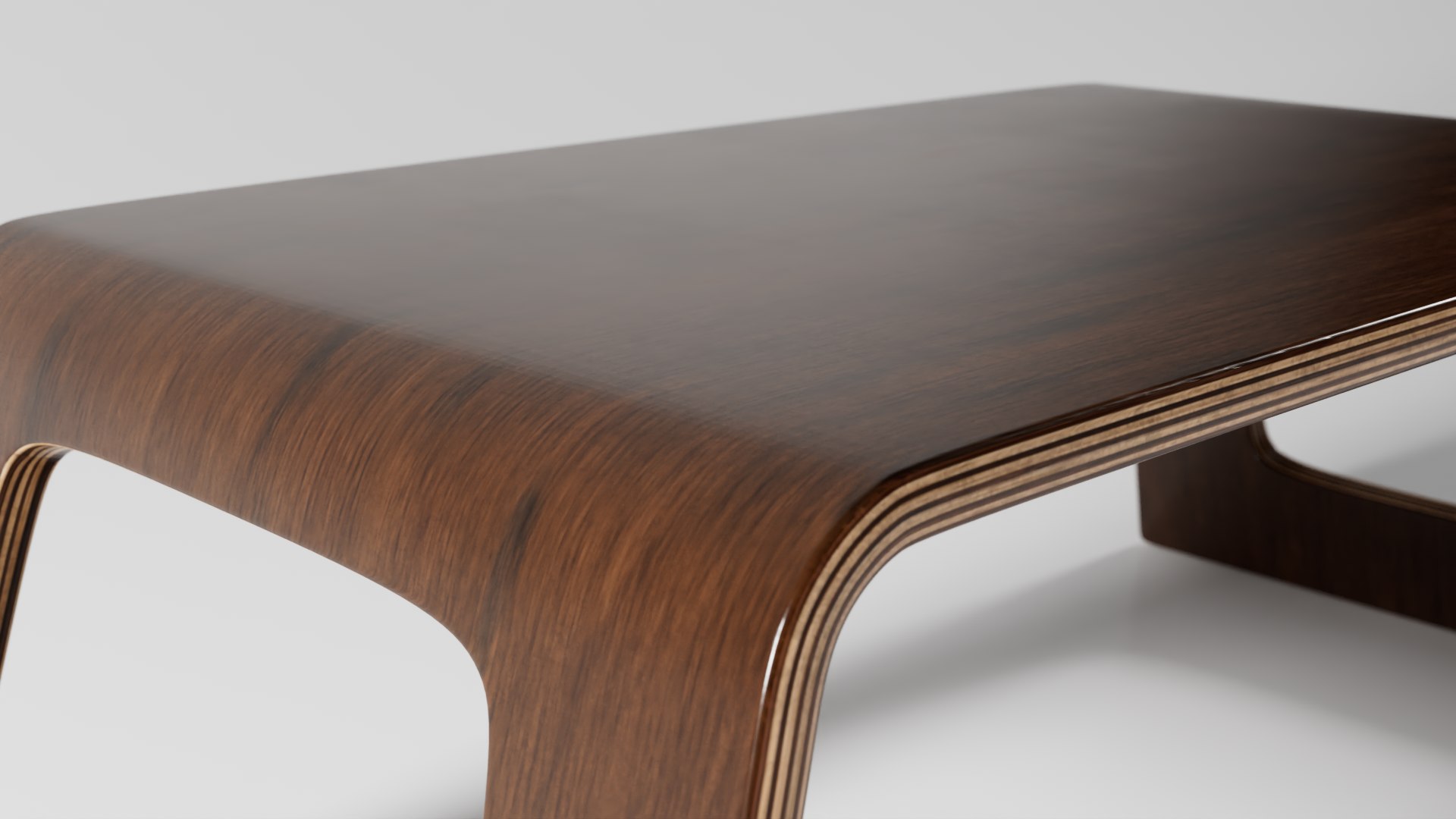 3D Modern Walnut Tray Table model - TurboSquid 2151507