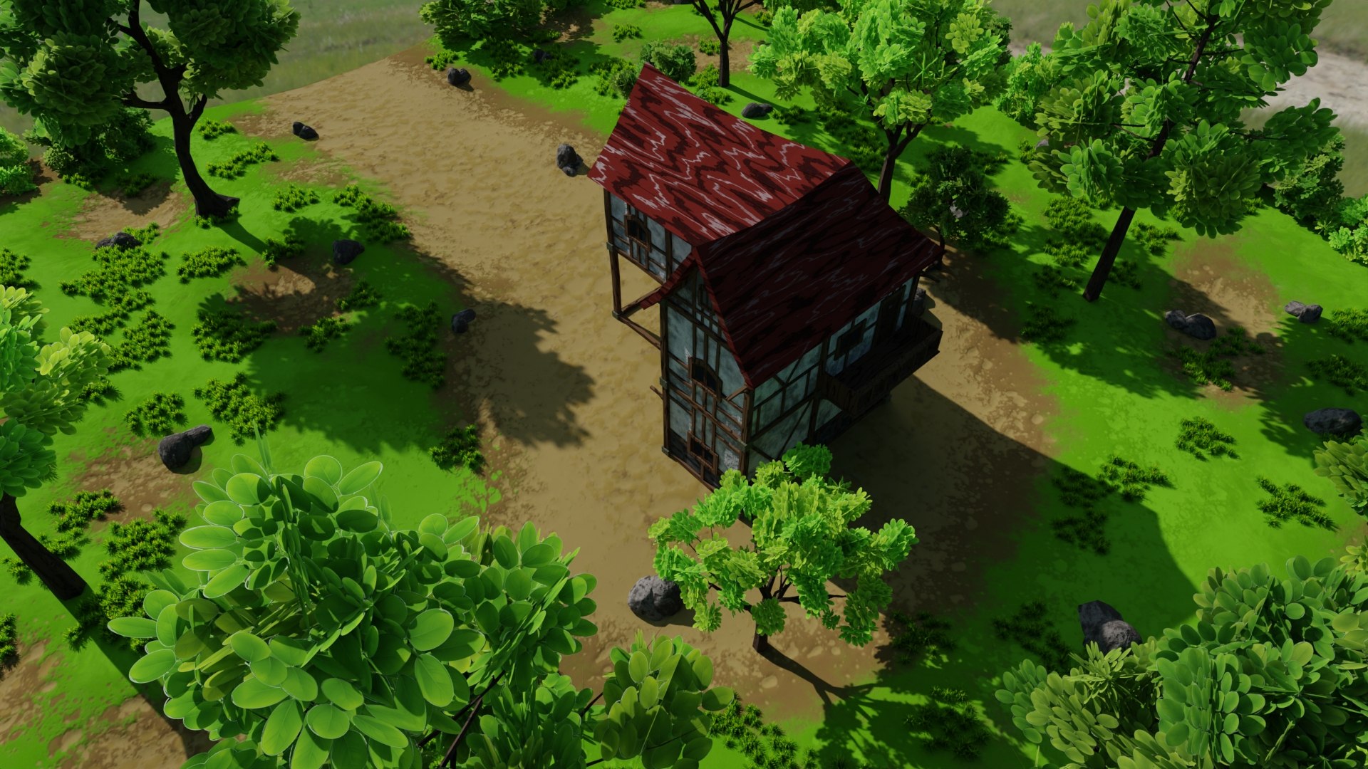 3D Medieval House With Environment - TurboSquid 2385970