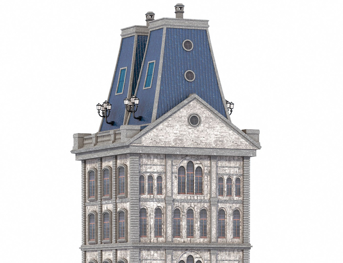 3D Old Skyscraper Sky Model - TurboSquid 1223942