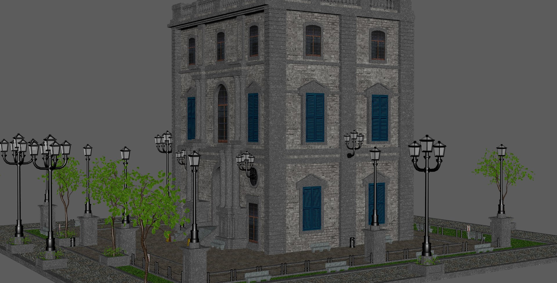 3D Old Skyscraper Sky Model - TurboSquid 1223942