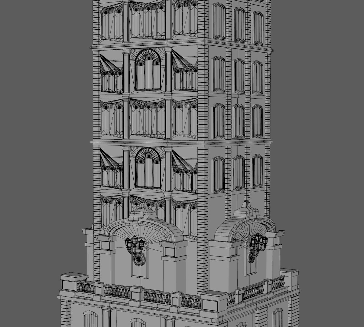 3D Old Skyscraper Sky Model - TurboSquid 1223942