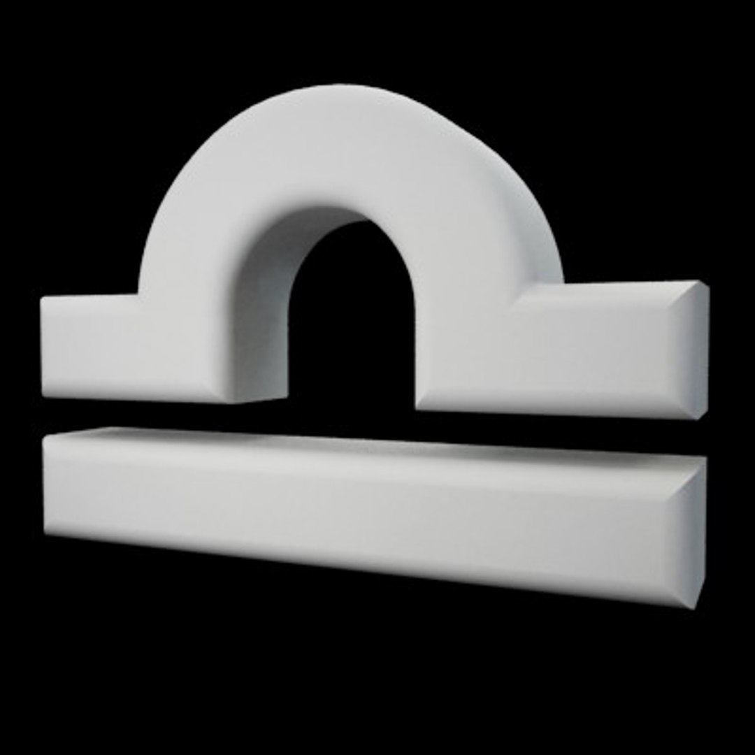 3d Libra Zodiac Sign Model