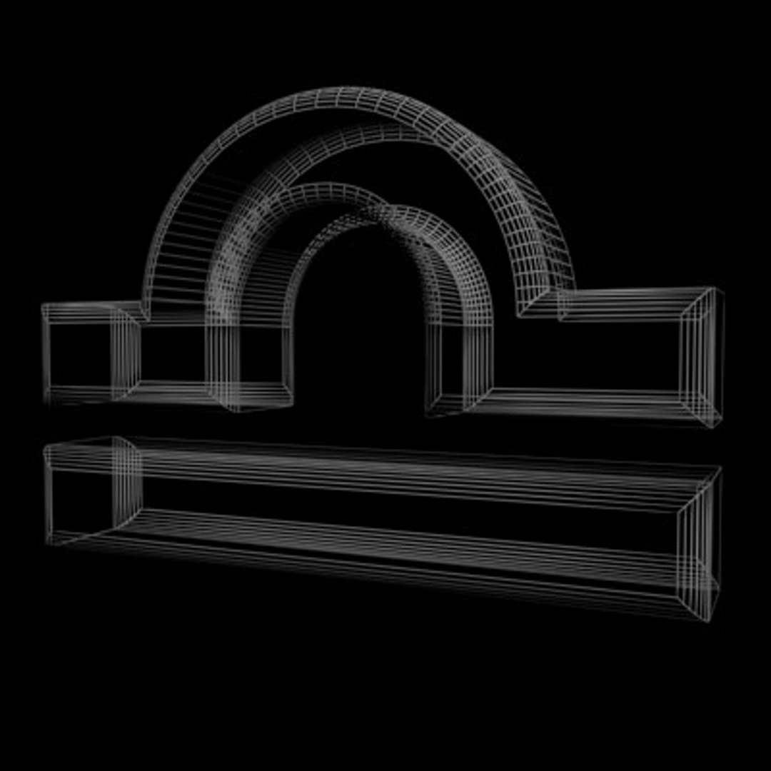 3d Libra Zodiac Sign Model