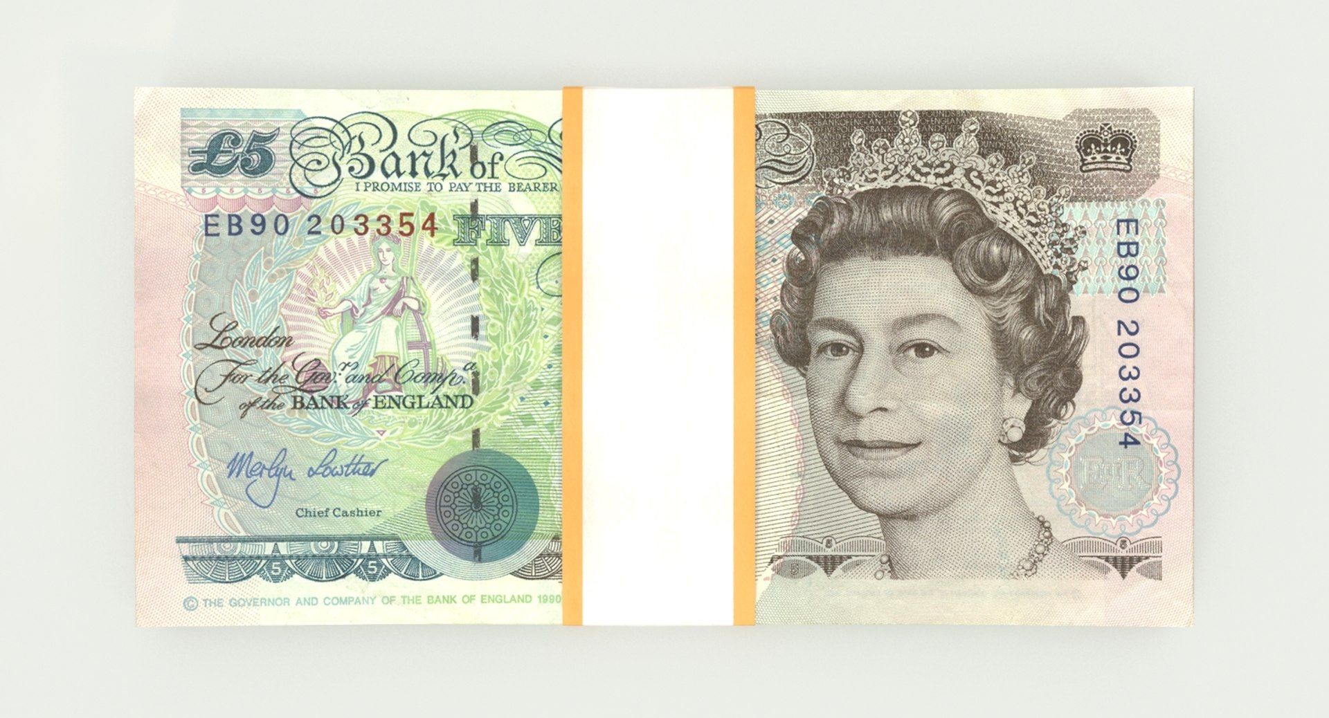 5 pound note pack max
