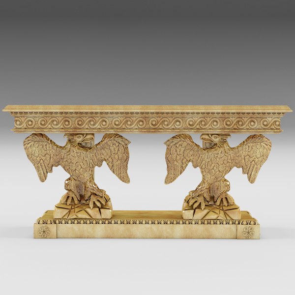 3d model gilded federal eagle consol