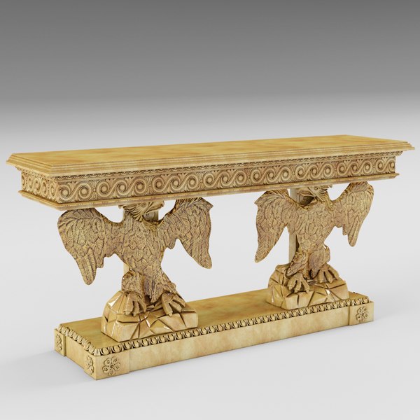 3d model gilded federal eagle consol