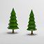 Cartoon Conifer Tree Obj
