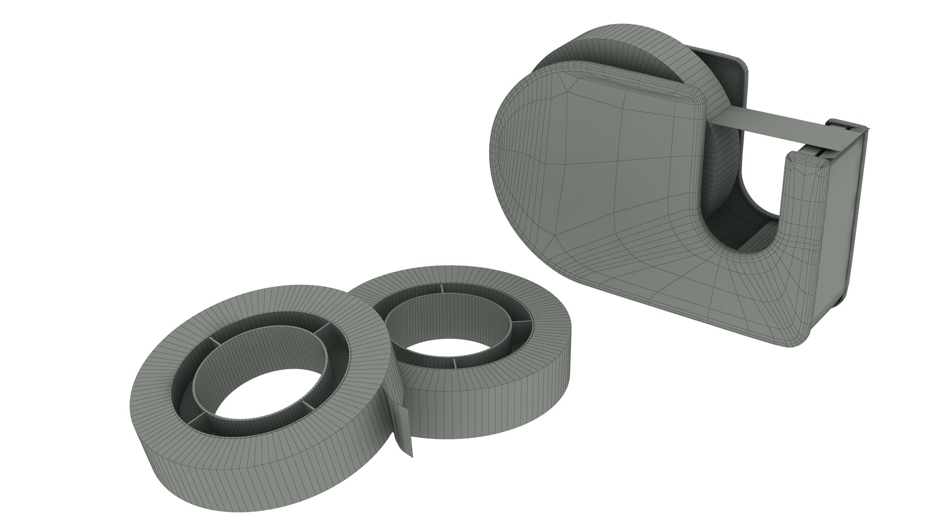 Small Tape Cutter With Tapes 02 3D Model - TurboSquid 2221623