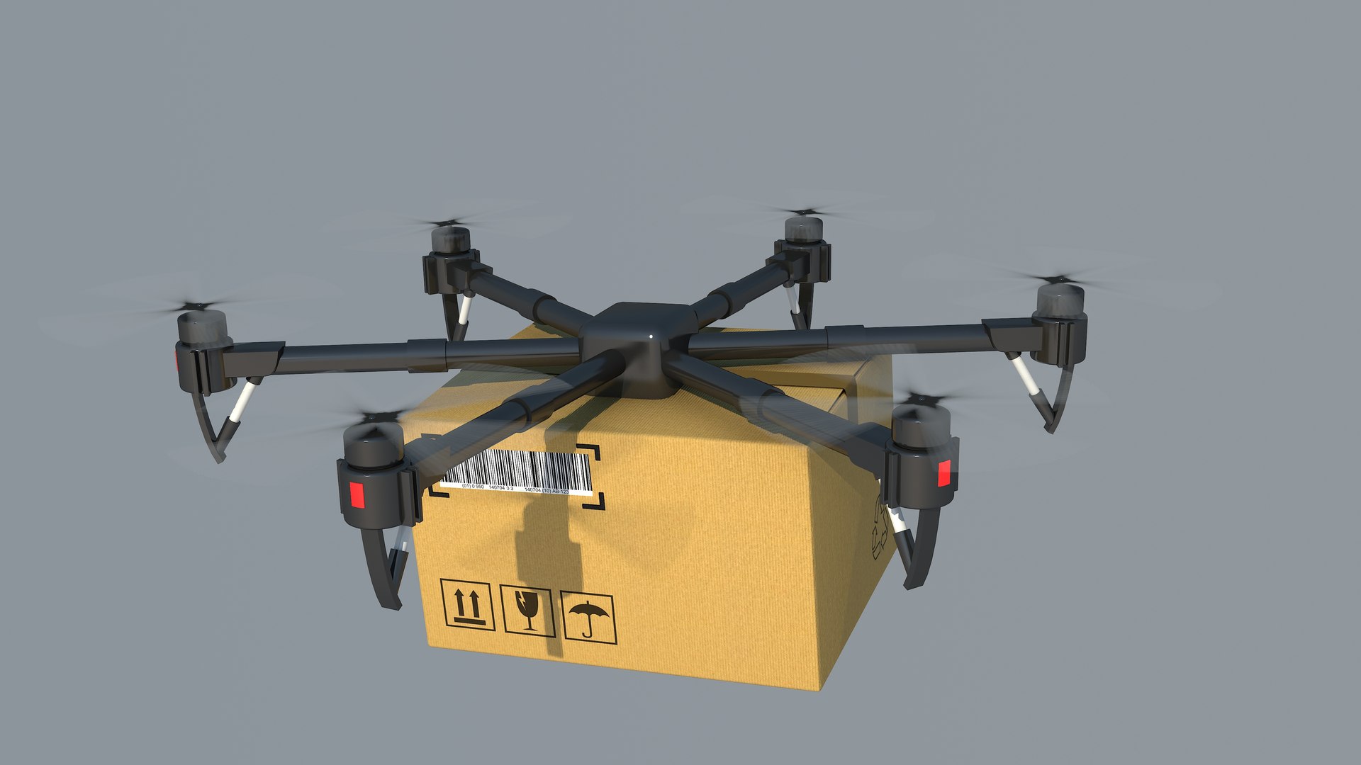 Carton Box Drone 3d 3ds