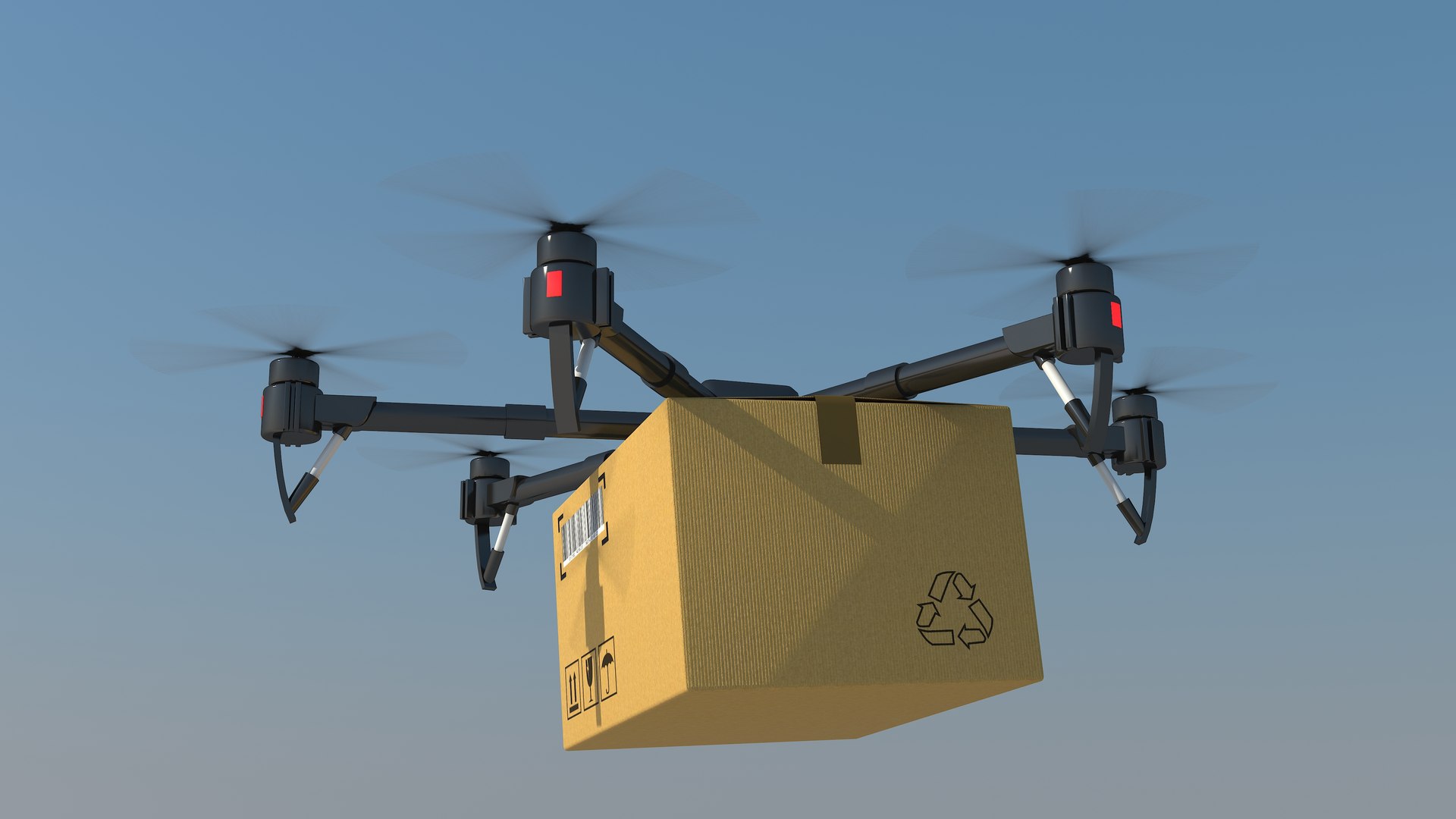 Carton Box Drone 3d 3ds