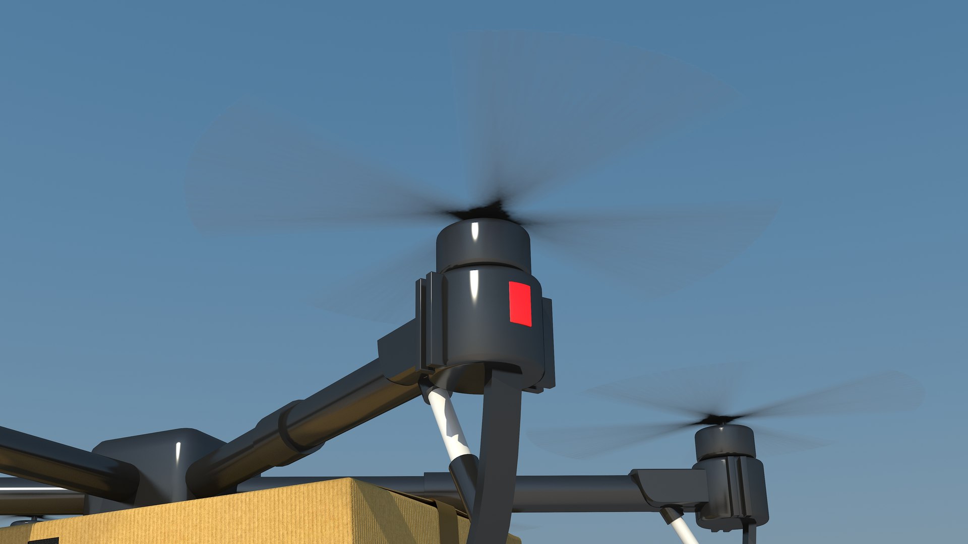 Carton Box Drone 3d 3ds