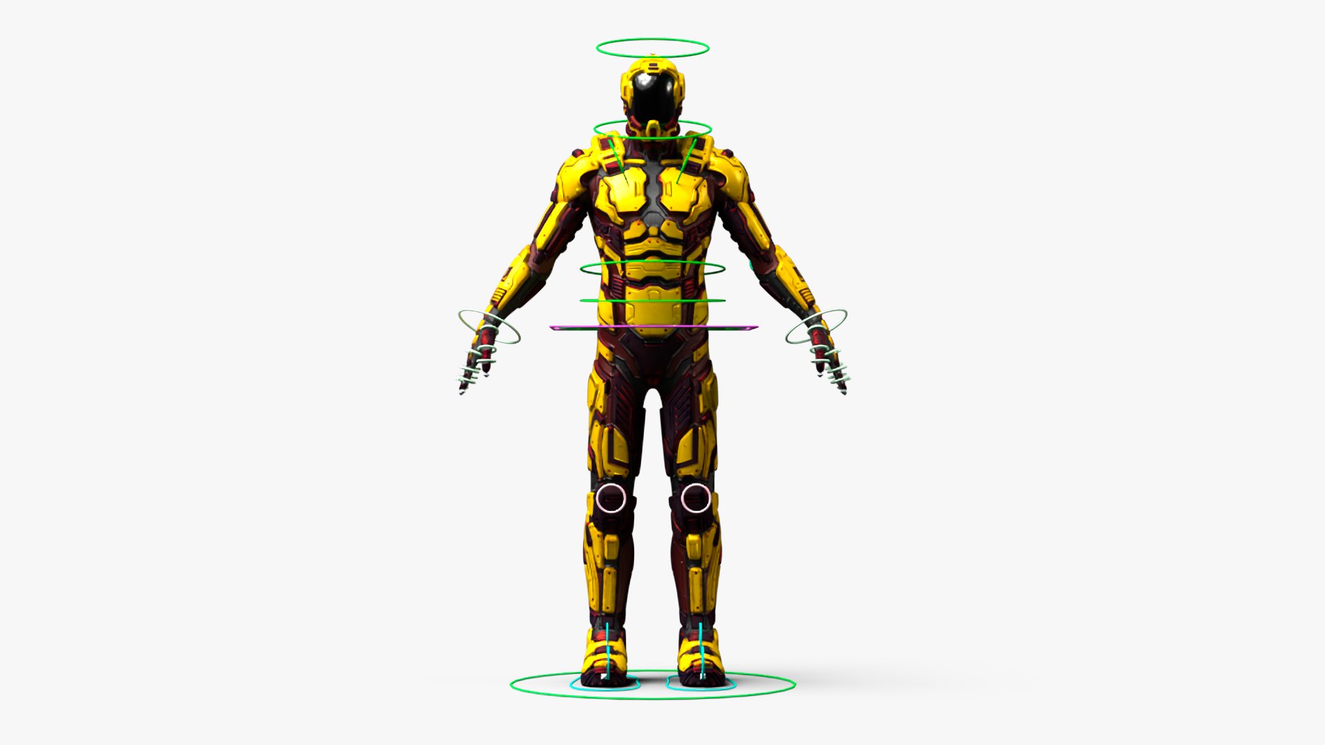 Futuristic Armored Cyborg Yellow Rigged For Maya 3D Model - TurboSquid ...