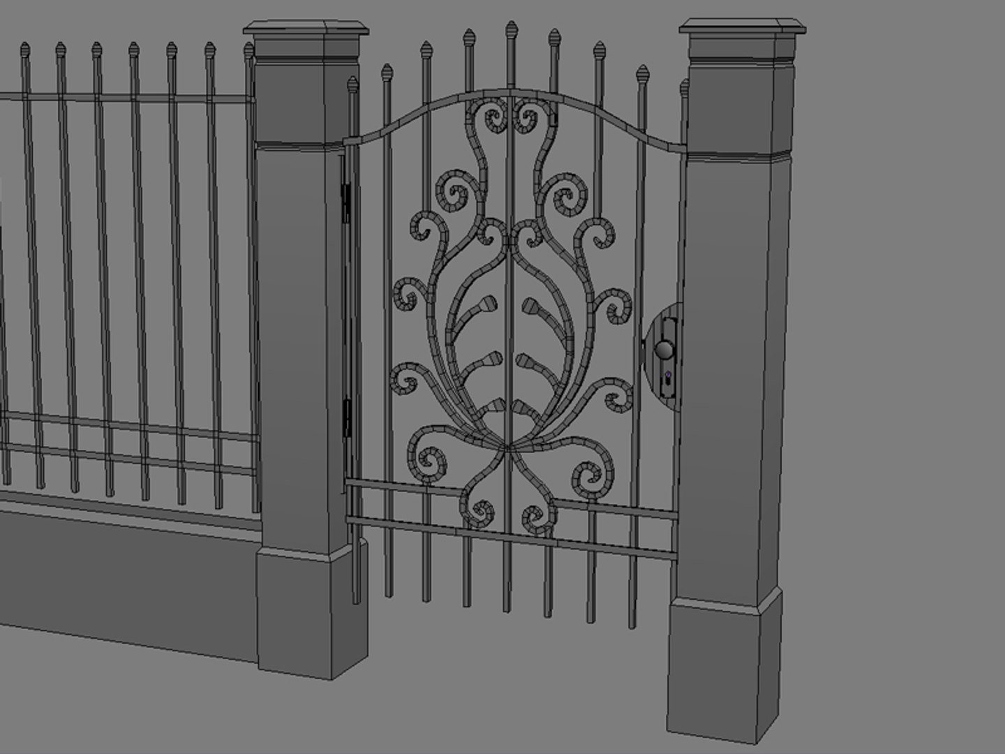 3dsmax Fence Gates