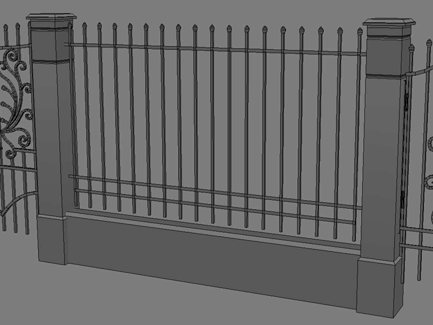 3dsmax Fence Gates