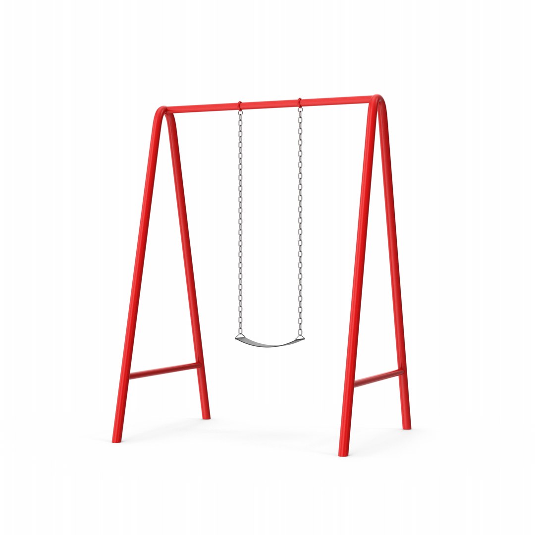 Red Playground Swing 3D Model - TurboSquid 2183550