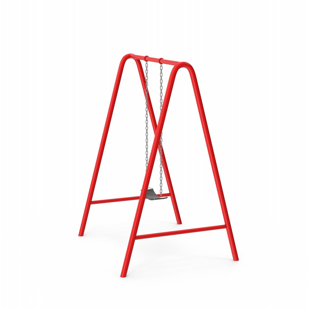 Red Playground Swing 3D Model - TurboSquid 2183550