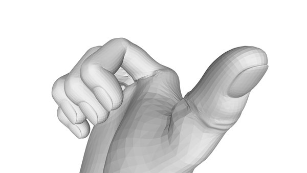 modelo 3d Modelo de mano realista pose gesto 11 - TurboSquid 1975518