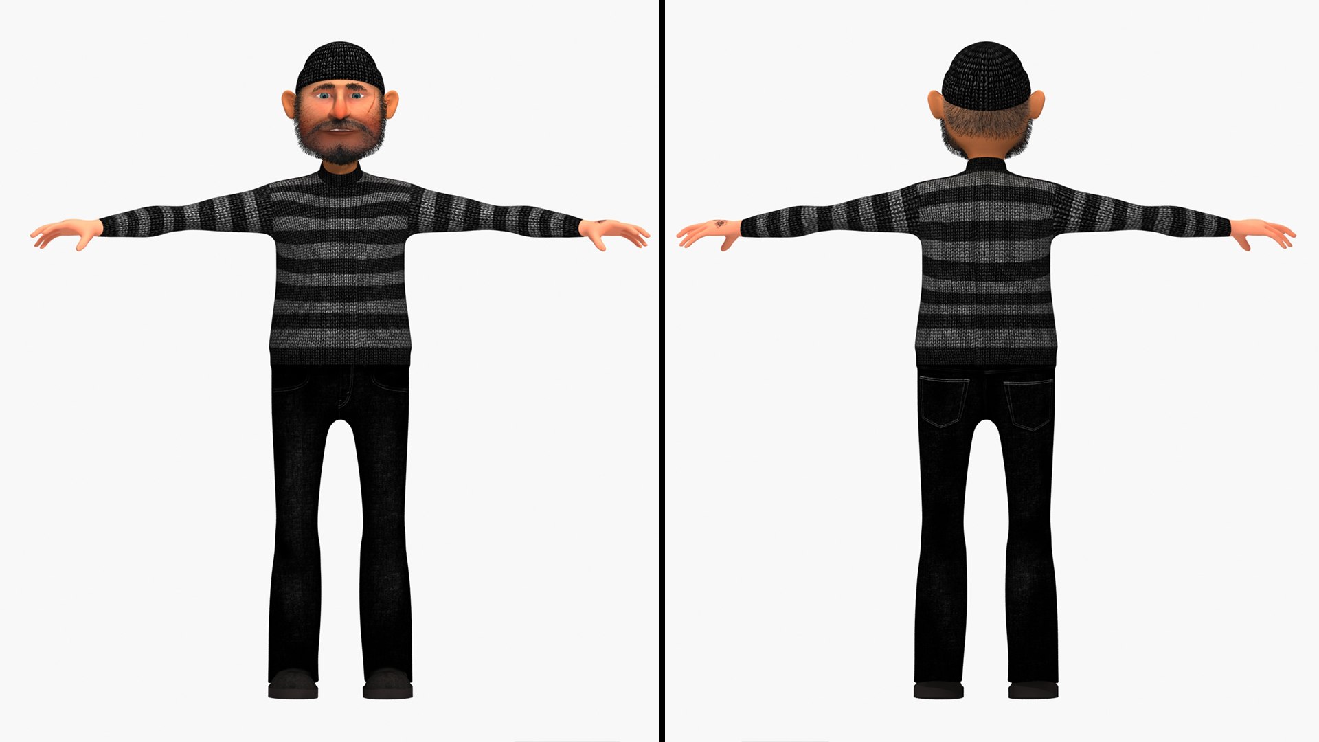 3D Police And Burglar Model - TurboSquid 2010804