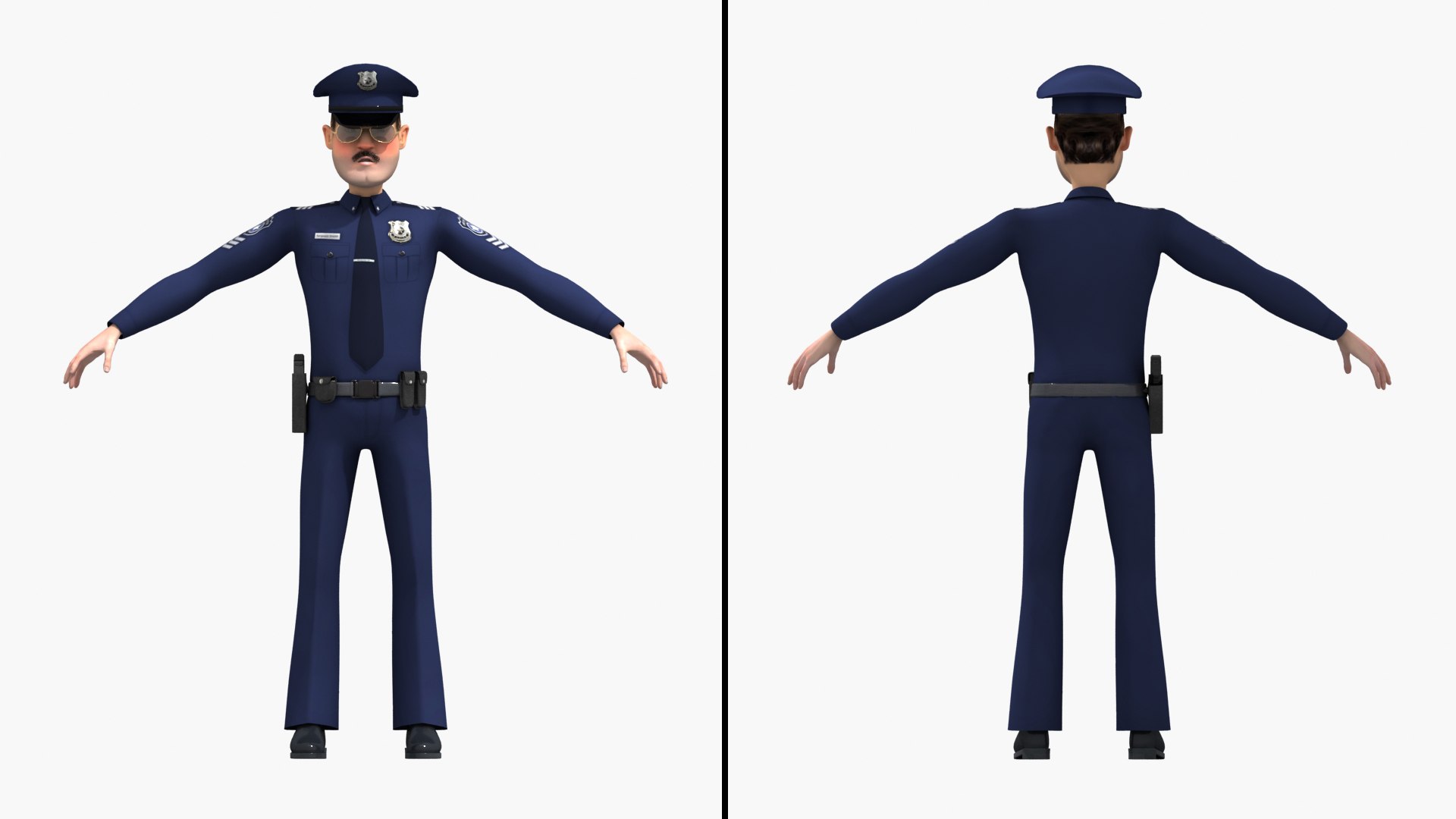 3D Police And Burglar Model - TurboSquid 2010804