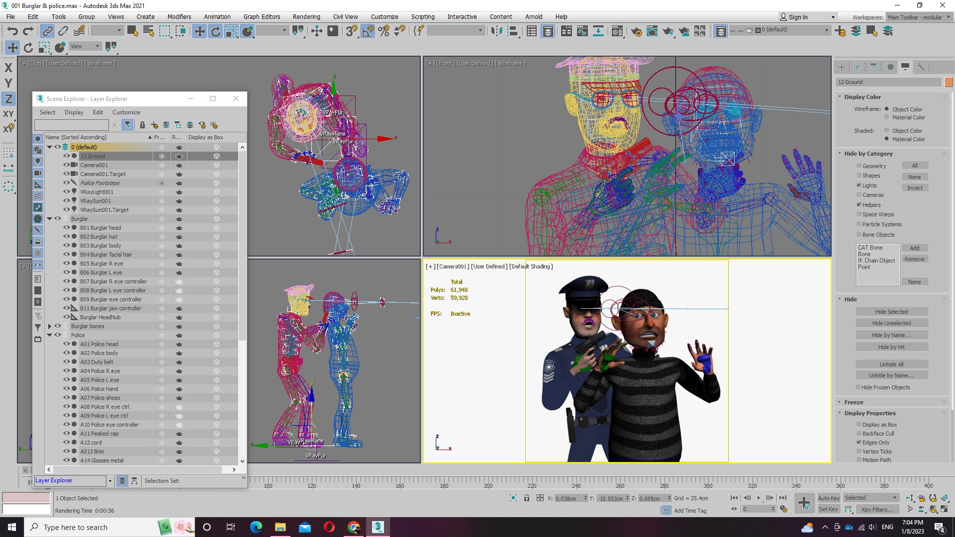 3D Police And Burglar Model - TurboSquid 2010804