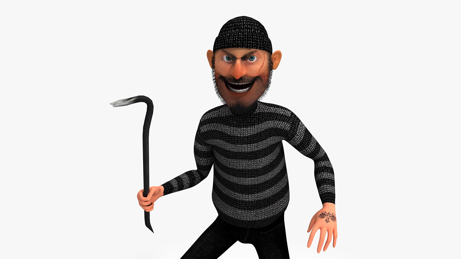 3D Police And Burglar Model - TurboSquid 2010804