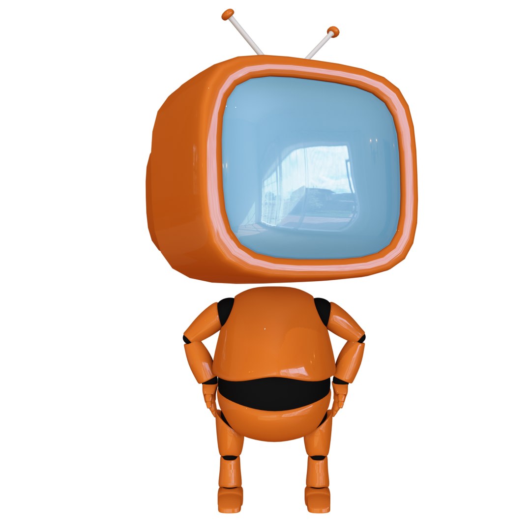 3D Tv Robot Model - TurboSquid 1502590
