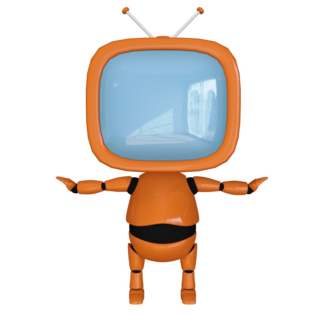 3D Tv Robot Model - TurboSquid 1502590