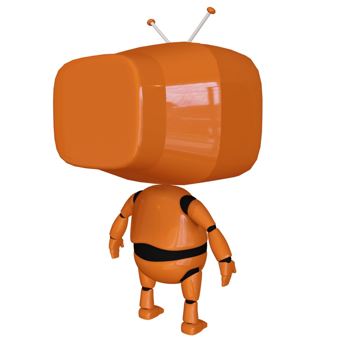 3D Tv Robot Model - TurboSquid 1502590