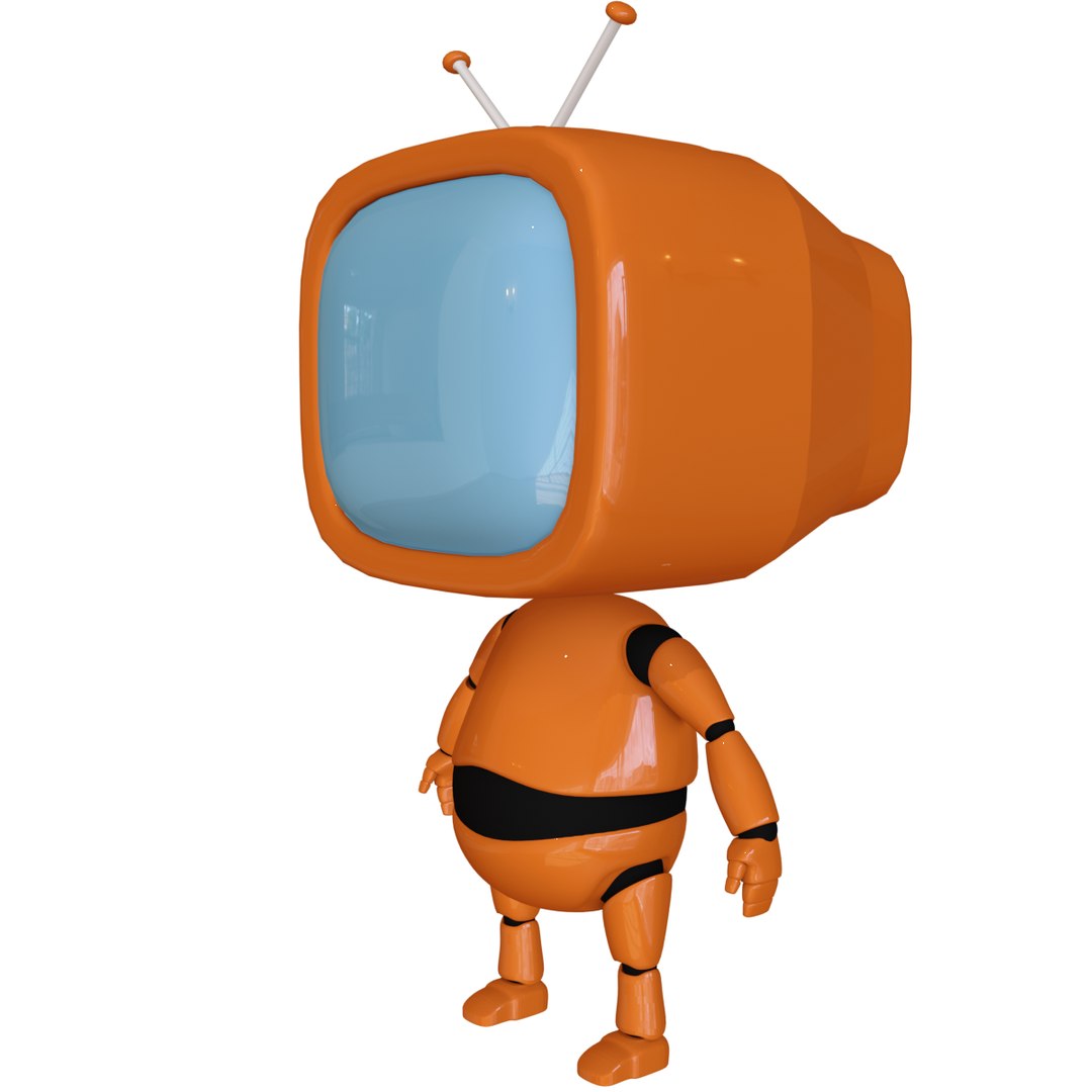 3D Tv Robot Model - TurboSquid 1502590