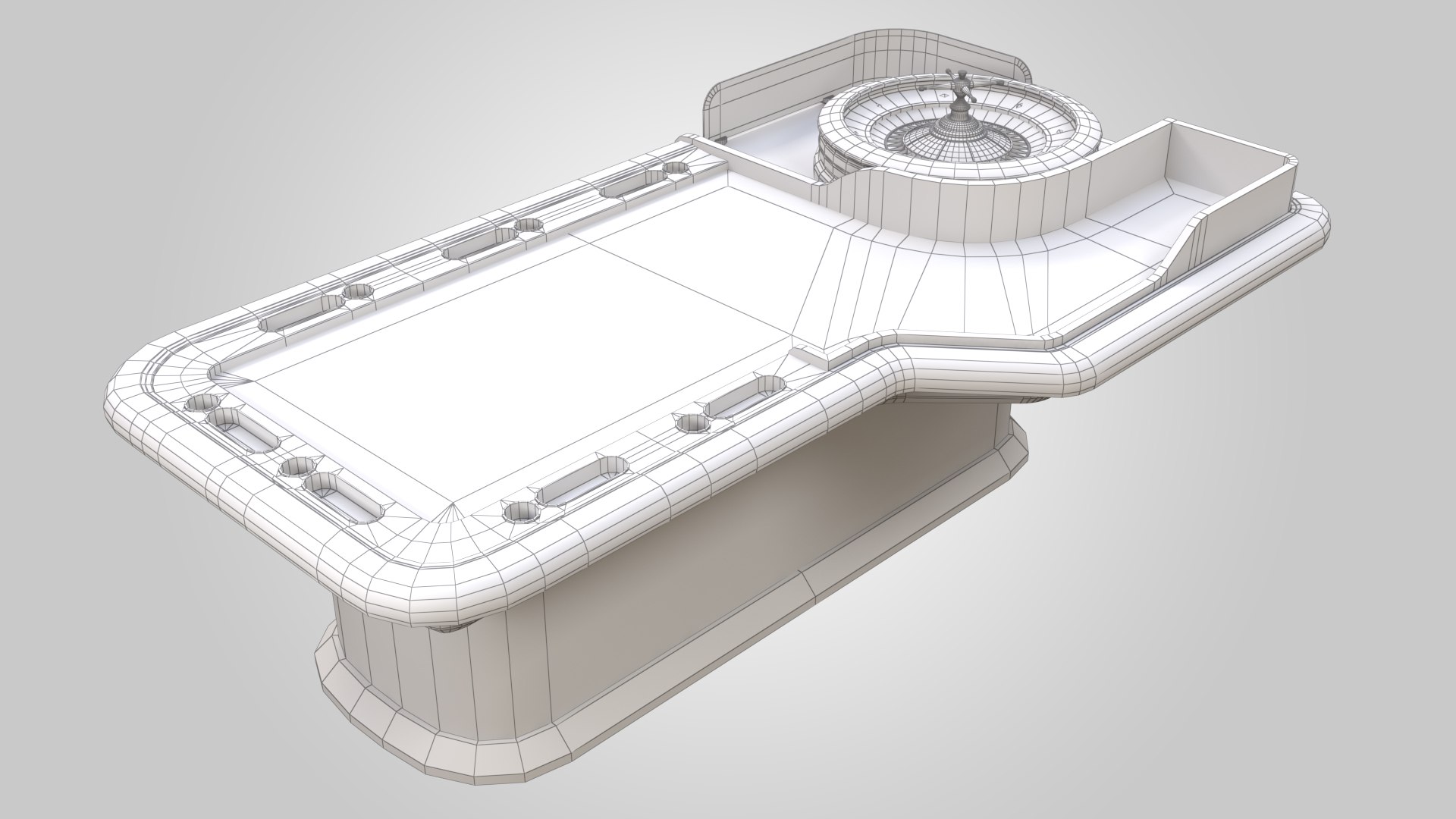 Roulette table 3D model - TurboSquid 1446405