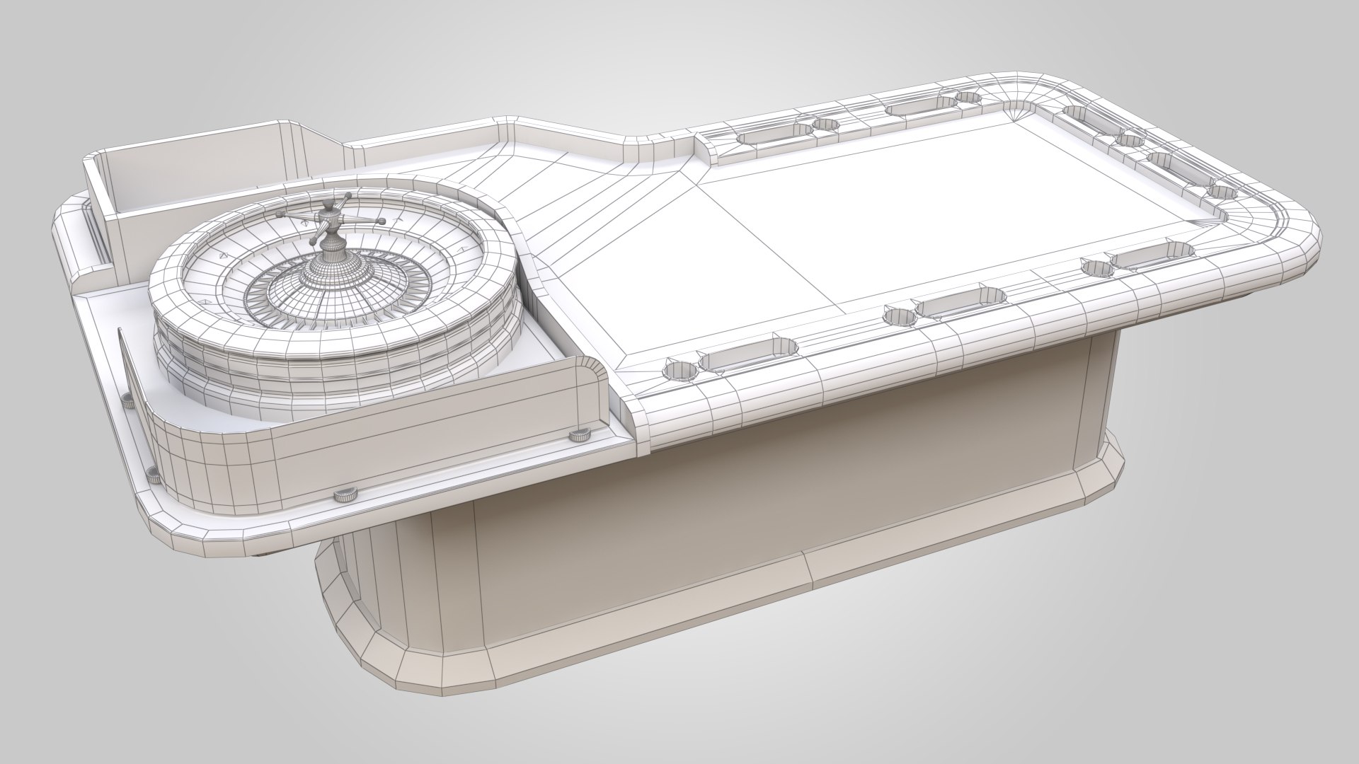 Roulette table 3D model - TurboSquid 1446405