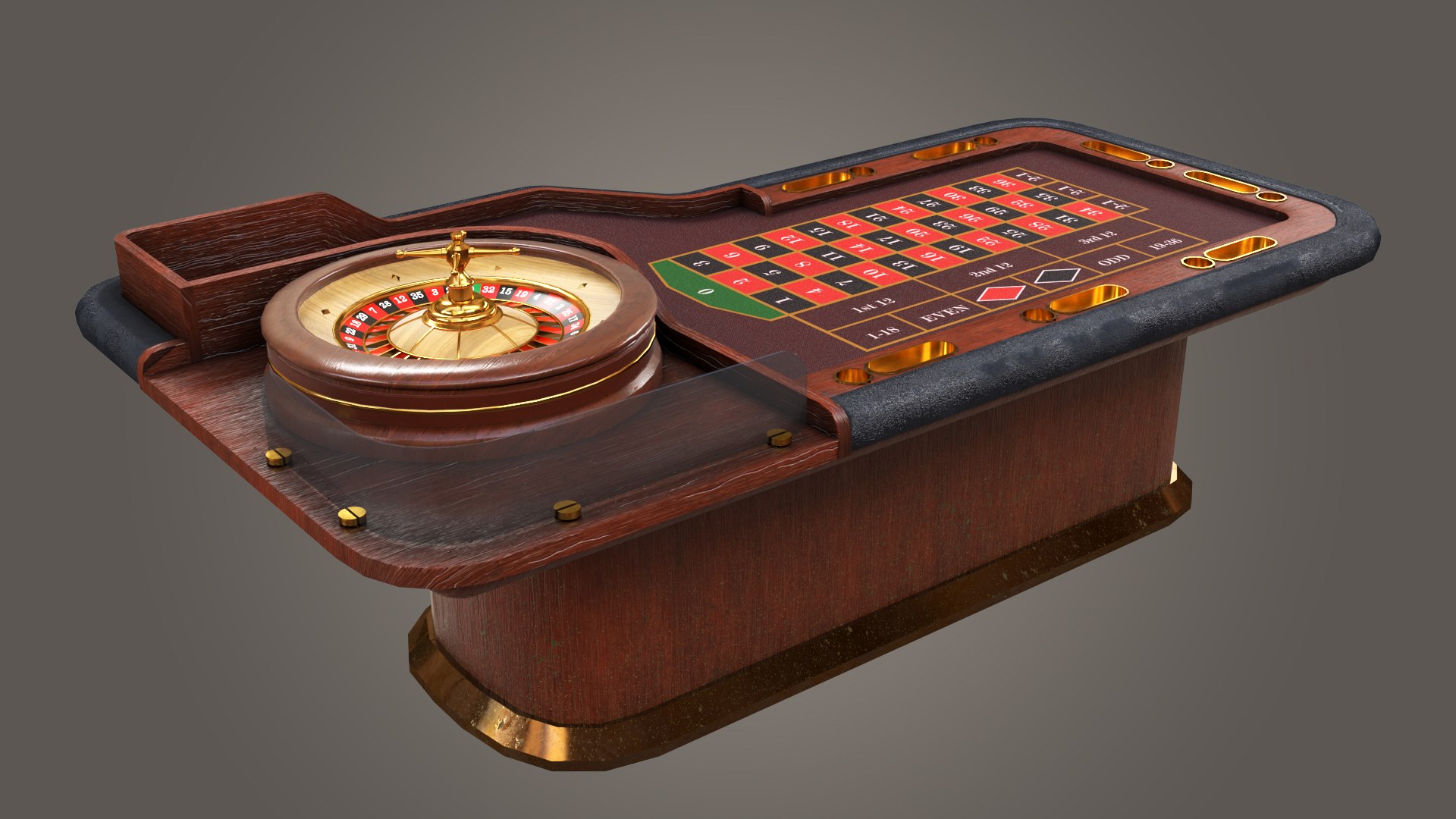Roulette table 3D model - TurboSquid 1446405