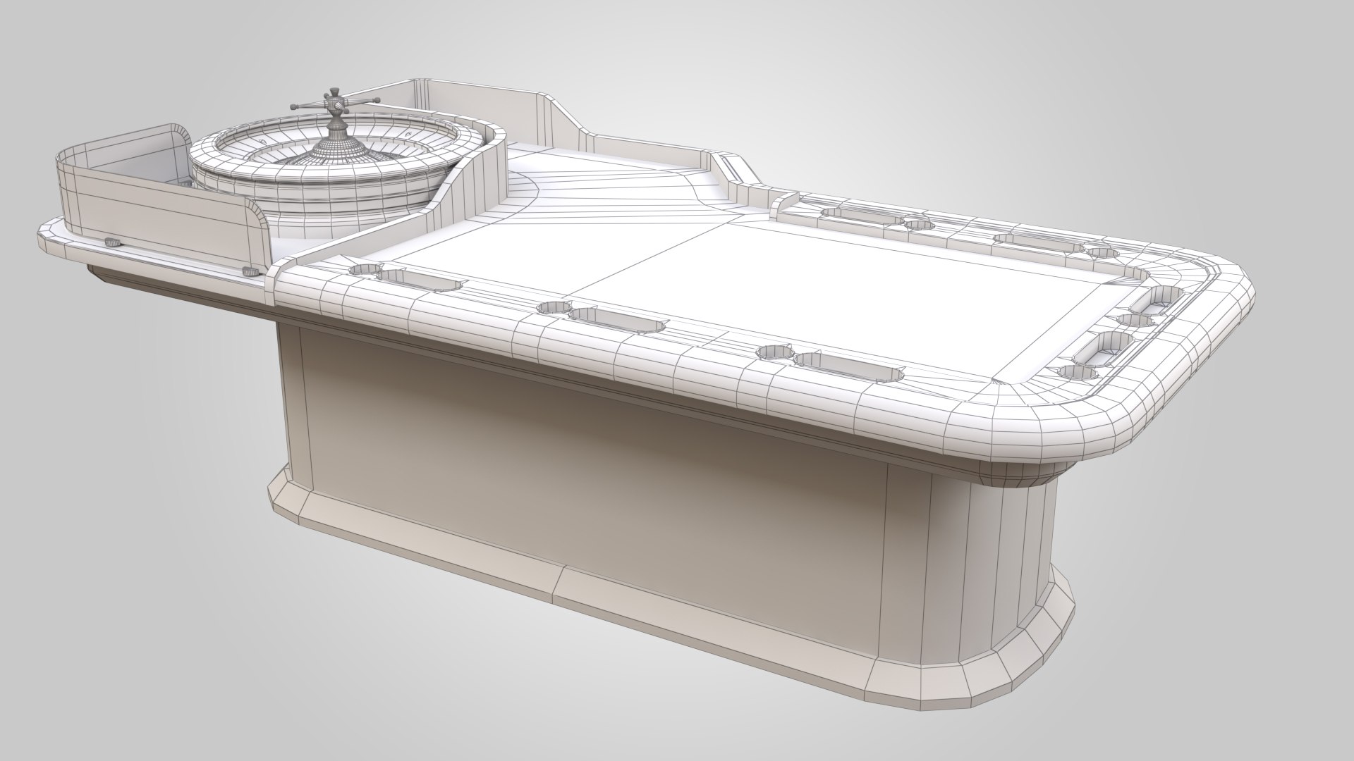 Roulette table 3D model - TurboSquid 1446405
