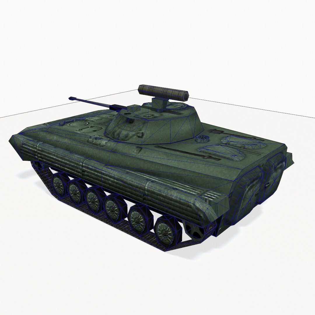 3d Model Bmp-2 Second-generation Amphibious