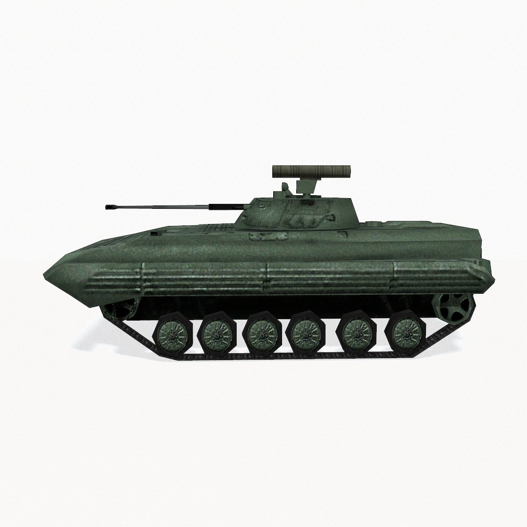 3d Model Bmp-2 Second-generation Amphibious