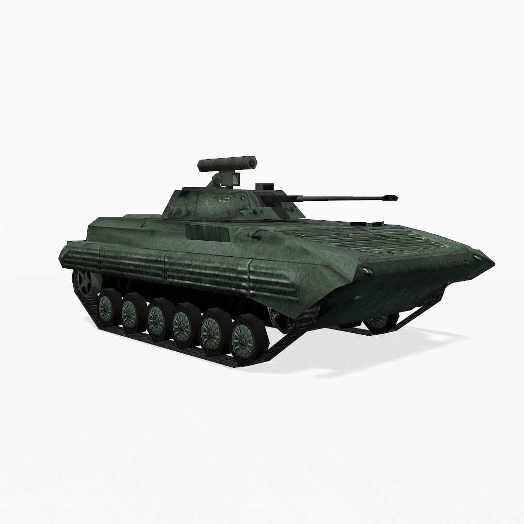 3d Model Bmp-2 Second-generation Amphibious