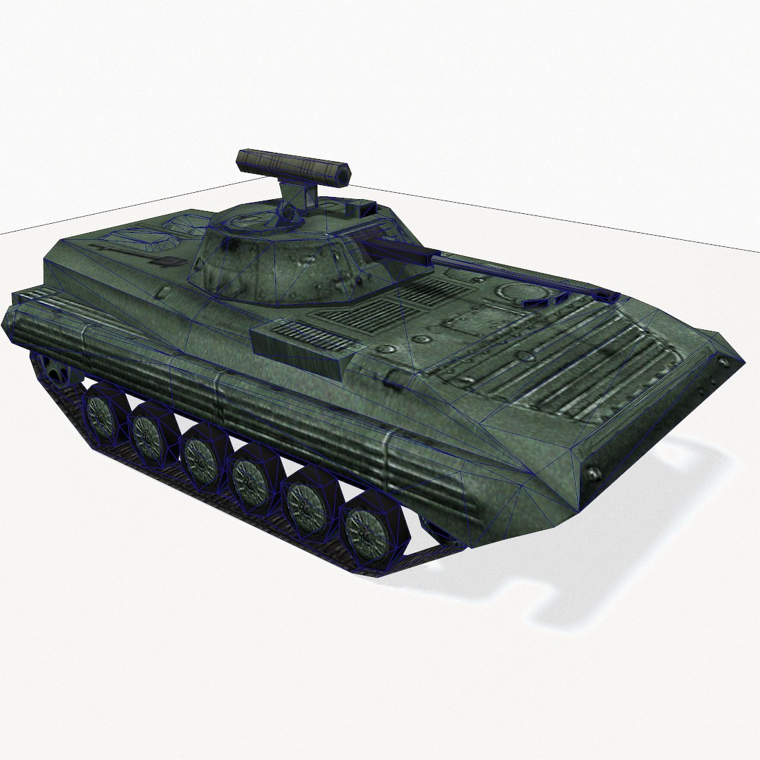 3d Model Bmp-2 Second-generation Amphibious