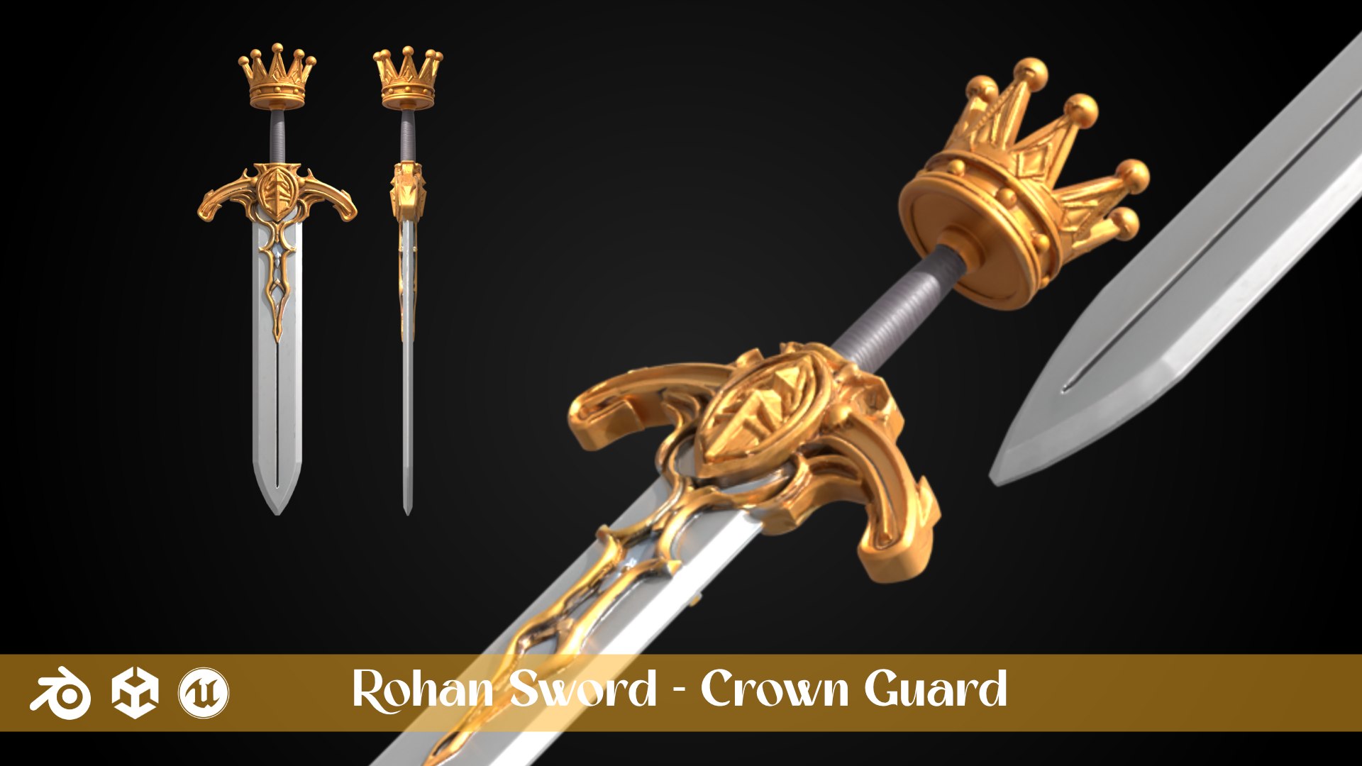 3D Stylized Sword - Rohan Sword Pack Model - TurboSquid 2440448