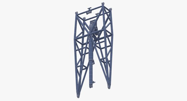 modelo 3d Crane WA Frame 1 Pivot Section Amarillo - TurboSquid 1710516