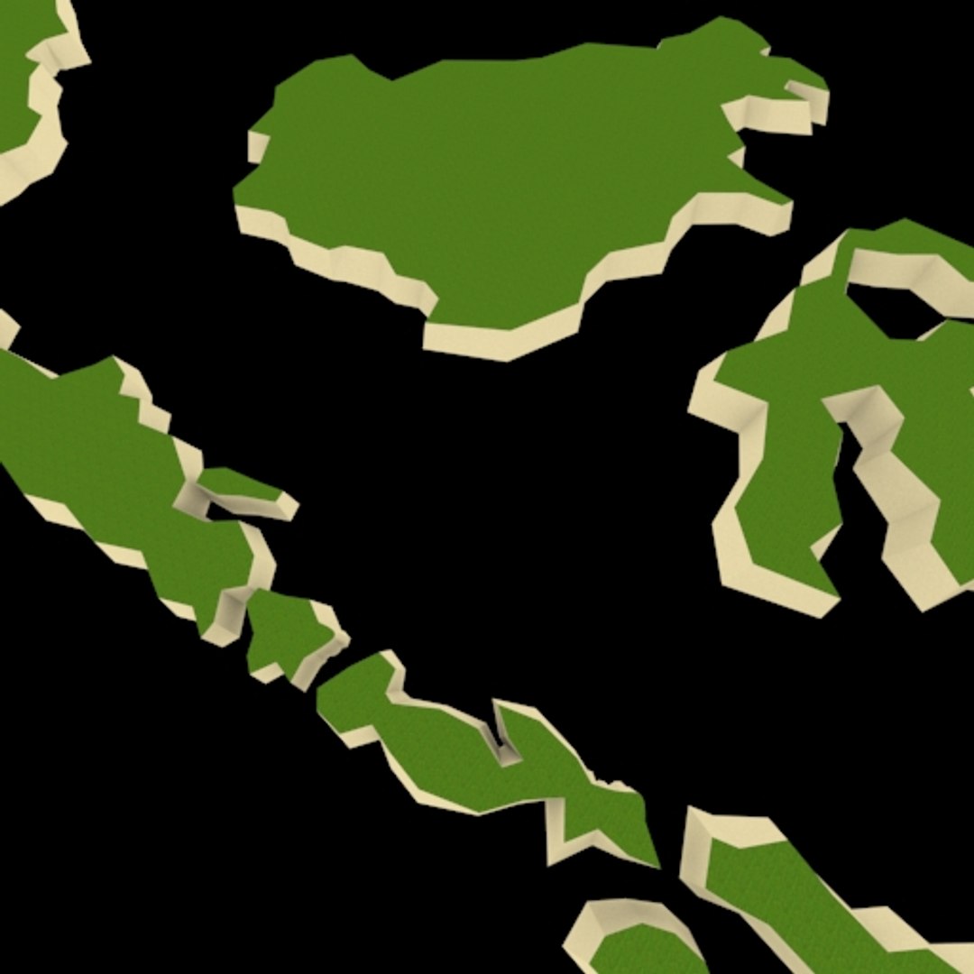 Indonesia archipelago islands 3D model - TurboSquid 1500975